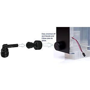 PureWater Filters - Fitting for Direct Water Line Hookup with Elbow for Keurig Commercial Brewers (B150, B155, K150, K155)