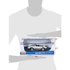 Maisto 1:18 Scale Porsche 550A Spyder Diecast Vehicle, Silver