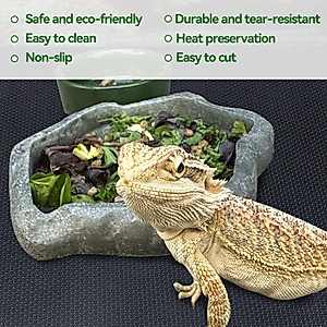 MEWTOGO Reptile Carpet, Bearded Dragon Tank Accessories, Reptile Terrarium Carpet Substrate, Non-Adhesive Durable Reptile Mat for Leopard Gecko Lizard Snake Tortoise, 17'' x 39''