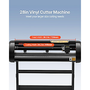 VEVOR Off-line Vinyl Cutter Machine 870mm Vinyl Printer U-Disk, 34 inch Plotter Printer with Accessories & Floor Stand Vinyl Cutting Machine Adjustable Force and Speed for Sign Making Plotter Cutter