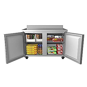 KoolMore FWT-2D-12C Commercial, Freezer Double Door, Stainless Steel