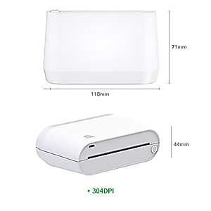 N/A Multi-Functional Mini Thermal Printer Pocket BT 304DPI Portable Photo Mobile Printer Receipt Label Maker