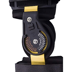 WILLQ Hinged ROM Knee Brace for Post Op Patella Injury Ligament Sports Injuries Arthritis Fracture Post Operative Support Recovery Stabilization Adjustable ​Orthopedic Support Stabilizer