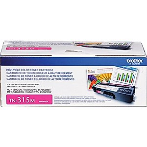 Brother TN315M OEM Toner Cartridge: Magenta Yields 3,500 Pages