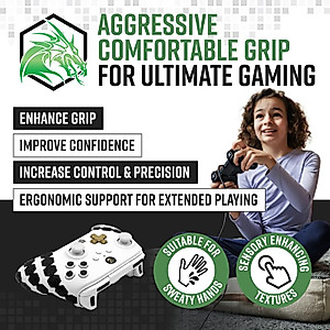 Dragon Grips Universal Controller Grips, 18 Pcs Black Textured Non-Slip Rubber for Xbox, PS4 & PS5 Controller Grip Tape, Perfectly Fit to Any Handles, Sweat Resistant to Enhance Gaming Control, 1 Pack