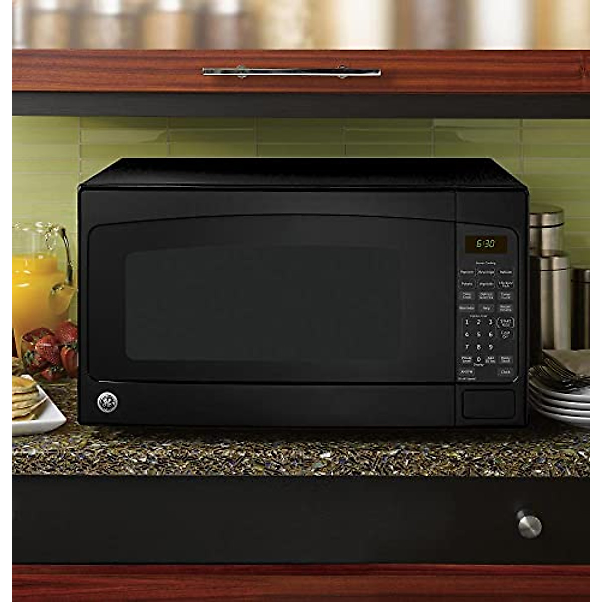 GE JES2051DNBB Countertop Microwave, 2.0