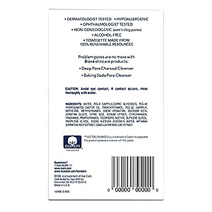 Bioré Daily Make Up Removing Cloths, Facial Cleansing Wipes with Dirt-grabbing Fibers for Deep Pore Cleansing without Oily Residue, 60 Count