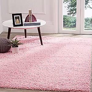 SAFAVIEH Athens Shag Collection 8' x 10' Taupe SGA119T Non-Shedding Living Room Bedroom Dining Room Entryway Plush 1.5-inch Thick Area Rug