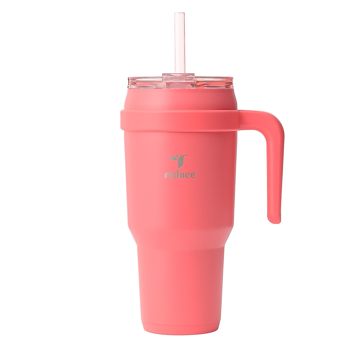 REDUCE 40 oz Stainless Steel Tumbler with Handle - Dual-Wall Vacuum Insulated Travel Mug, Sweat-Proof Lid & Reusable Straw - Keeps Drinks Cold for 24 Hrs, Fits Cupholders, Dishwasher Safe - Daiquiri