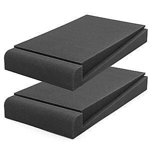 GUEQUITLEX Acoustic Isolation Pads,Studio Monitor Isolation Pads for 5'' Inch Speakers High Density Isolation Foam Pads The Most Suitable Acoustic Foams for Desktop Studio Monitor