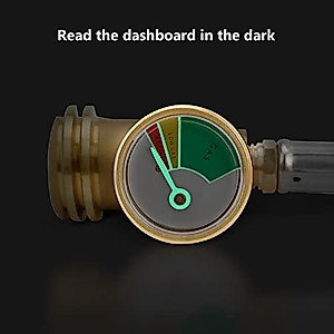 Stanbroil 12 FT Propane Extension Hose with Gauge - Leak Detector Replacement for Propane Appliances,Standard P.O.L.