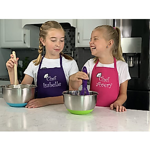 Personalized Kids Apron - Chef Apron for Kids - Add a Name to Personalize Kids Aprons for Girls or Boys