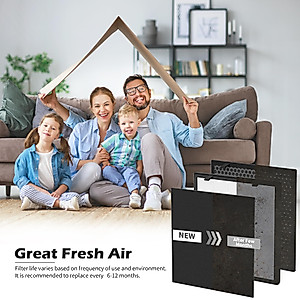 630/718 True HEPA Filter Replacement Compatible with Okaysou(OKSOU) Apollo 718 / Apollo 630 S630 pro Air Cleaner Purifier, Ultra-Duo 5-in-1 True HEPA Filter with Activated Carbon Filter，2packs