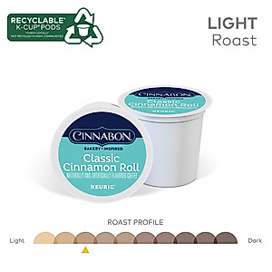 Cinnabon Classic Cinnamon Roll Keurig Single-Serve K-Cup Pods, Light Roast Coffee, 48 Count
