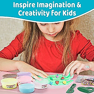 YasTant Butter Slime Kit for Girls and Boys, Safe and Fluffy Cloud Slime for Kids, Stress Relief Kids Slime Toy for Adults Anxiety, Stretchy and Non-Sticky Slime Pack of 6