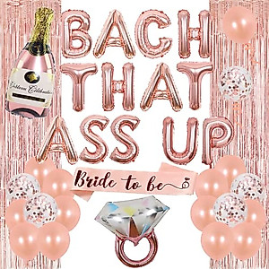Bachelorette Party Decorations Bach That Assup Bachelorette Balloons Banner Rose Gold Brunch Bridal Shower Bubbly Bar bachelorette party decorations naughty Champagne Tinsel Curtains