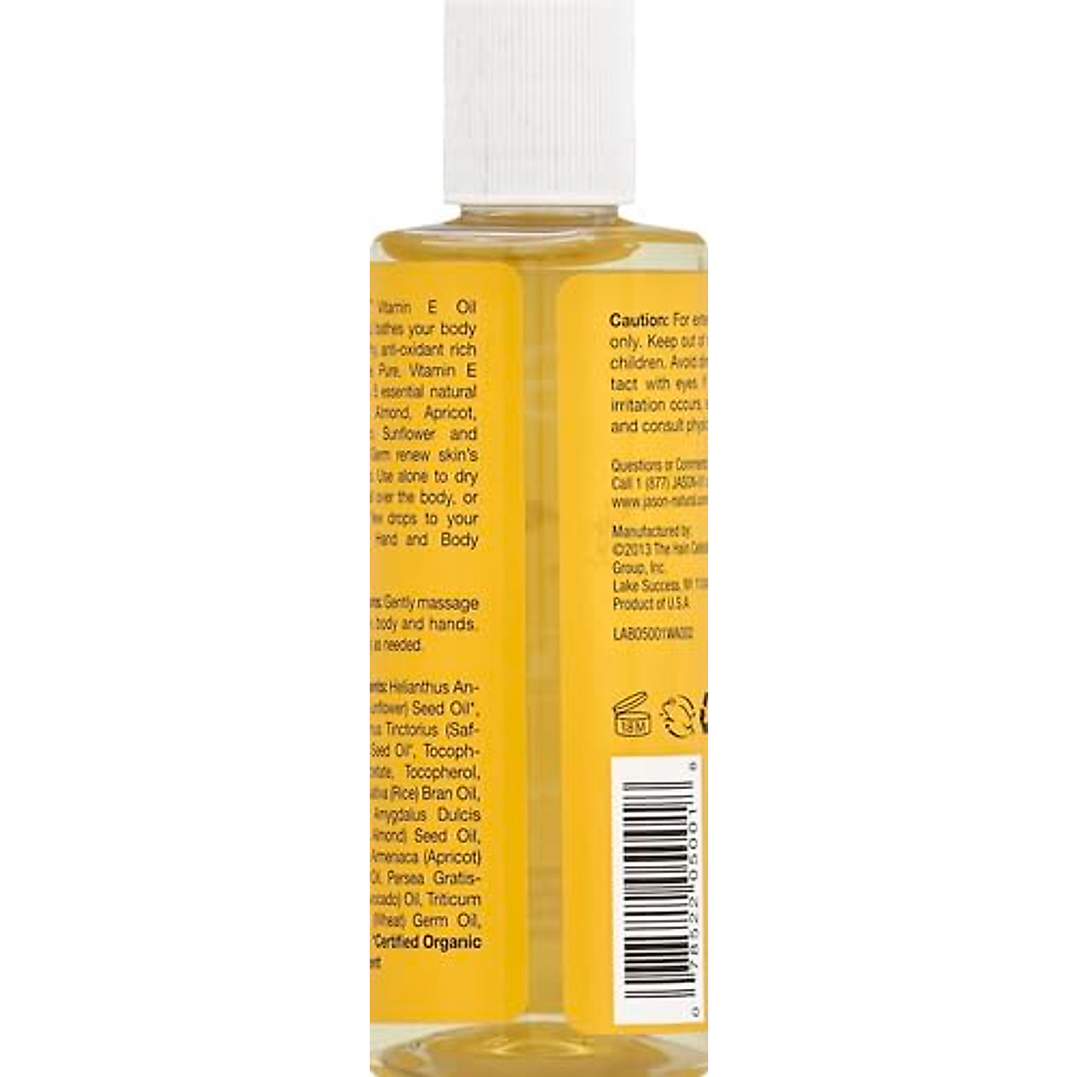 JASON Vitamin E 5,000 IU Moisturizing Body Oil, For Hair, Face, and Body, 4 Fluid Ounces