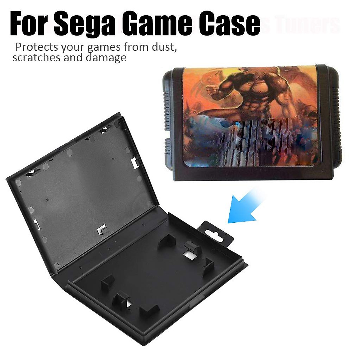 5 Pack Game Cartridge Empty Shell Box for Sega Genesis, Replacement Cartridge Case Game Card Accessories