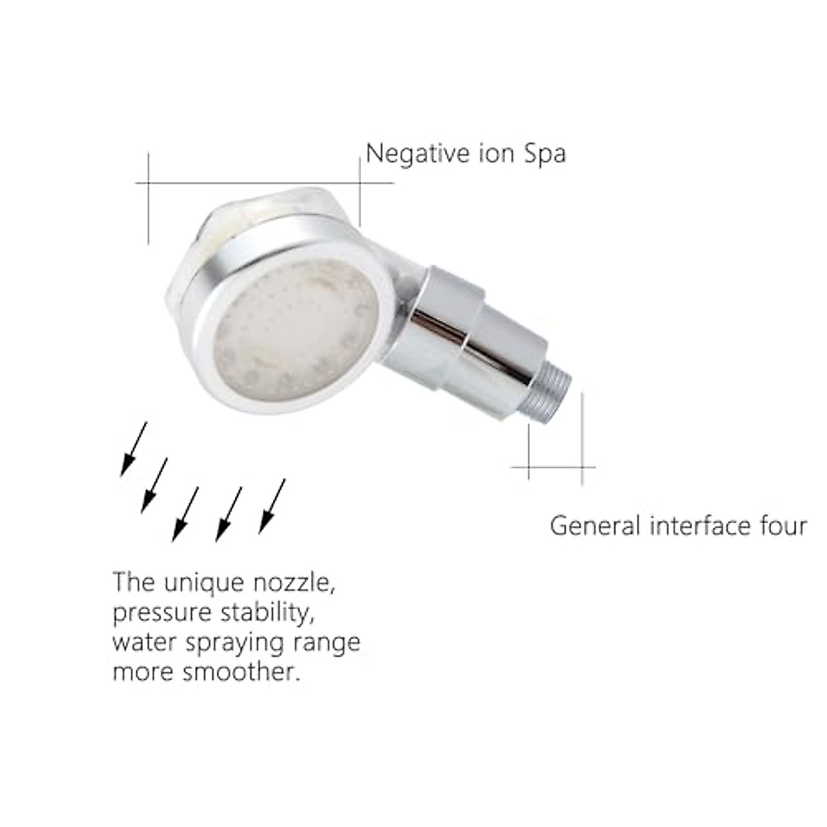 Socila Professional LED Shower Head: Auto Color Changing, High Pressure, and Water Filtration for Shampoo Bowl"