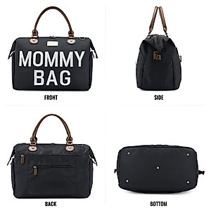 Sucipi Diaper Tote Bag,Hospital Bag,Mommy Bag for Hospital,Large Capacity Waterproof Multifunctional hospital bags for labor and delivery Baby Tote Bag for Baby Care (Black)