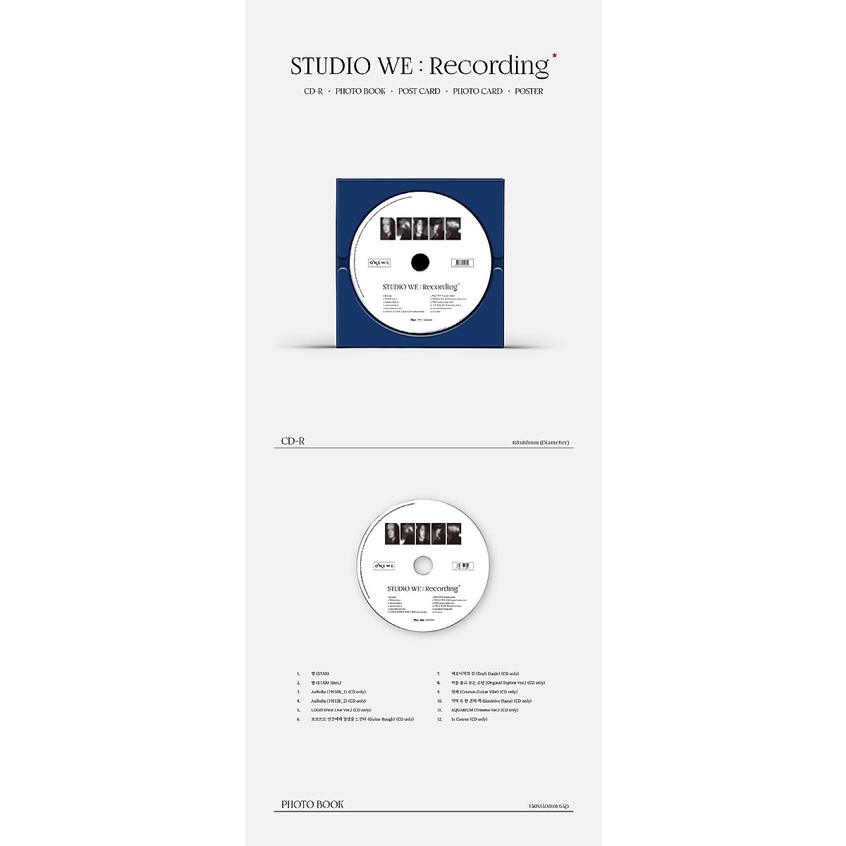 ONEWE STUDIO WE : Recording #2 2nd Demo Album Contents+Tracking Kpop Seald