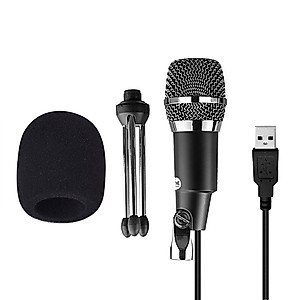 FIFINE USB Microphone, Plug and Play Home Studio USB Condenser Microphone for Skype, Recordings for YouTube, Google Voice Search, Games, for Windows and Mac-K668