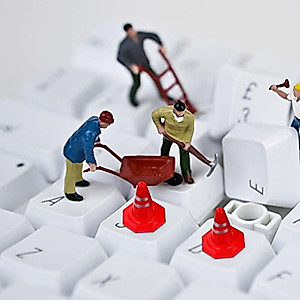 iplusmile Kids Toys 15pcs Mini Traffic Cones Miniature Traffic Road Cones Pretend Play Toys Roadblocks Model Simulation Traffic Signs Construction Road Parking Cone for Sand Table Red Miniature Toys