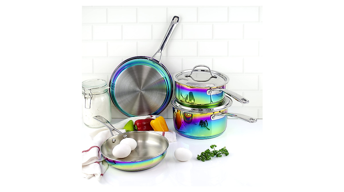 Magical Rainbow Cookware Set - 10 Piece Stainless Steel