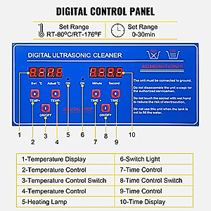 Happybuy Ultrasonic Cleaner 6L Ultrasonic Vinyl Cleaner 7-12 Inch 8 Records Ultrasonic Vinyl Cleaning Machine 180W Ultrasonic Records Cleaner with Drying Rack for Home Store