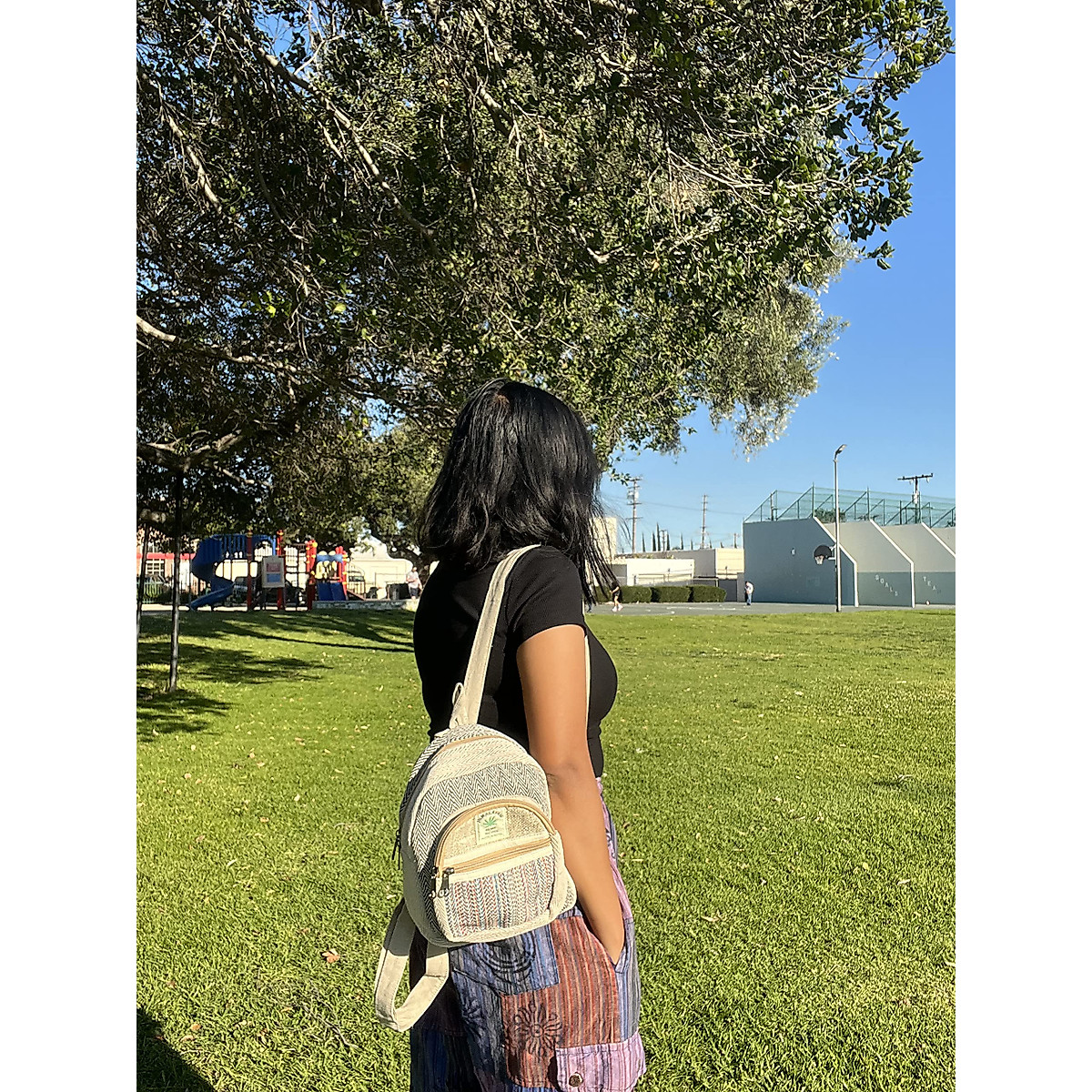 Small hemp backpack, himalayan hemp backpack, festival backpack, hiking backpack