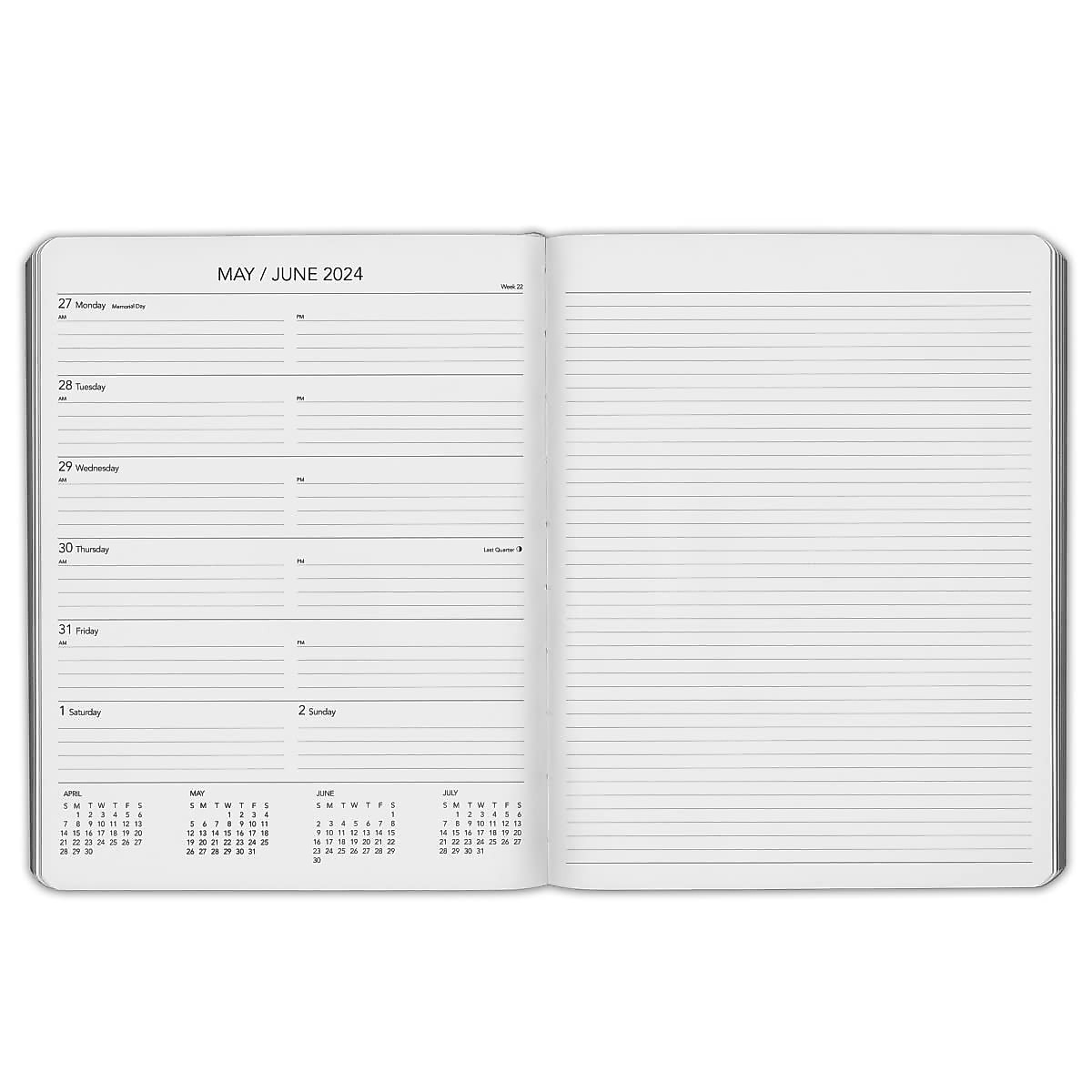 Harbor Journal Weekly Planner 2024 - Cambridge Lavender - 9"x7"