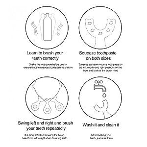 U Shaped Toothbrush l Kids Toothbrushes with Silicone Brush Head - Soft Manual Training Toothbrush, 360° Oral Teeth Cleaning Suitable for Ages 2-12 Years Old