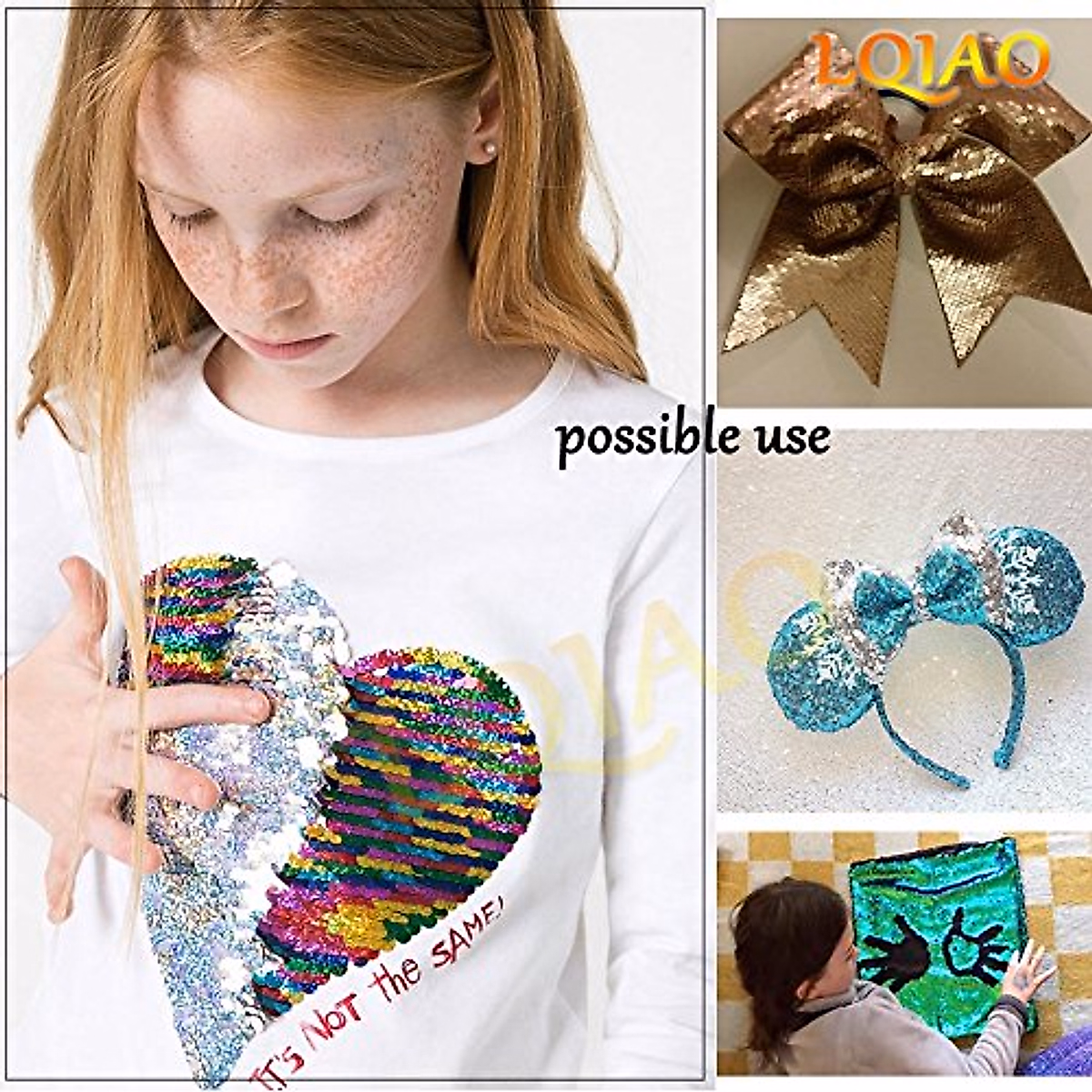 Turquoise Purple-Sequin Fabric Flip UP Reversible Sequin Fabric Shimmer Sewing Fabric Mermaid Sequins Fabric-Two Tone Sold by Half Yard