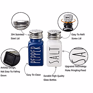 Farmhouse Salt And Pepper Shakers Set,Kitchen Decor,Glass Salt And Pepper Shakers Set,Cute Salt Shaker,Gift For Women,Modern Farmhouse Decor,Home Decor,Wedding Decor Rubbing Off