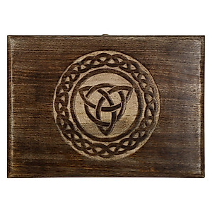 SAVON Wooden Side end Table Square Art Deco Carved