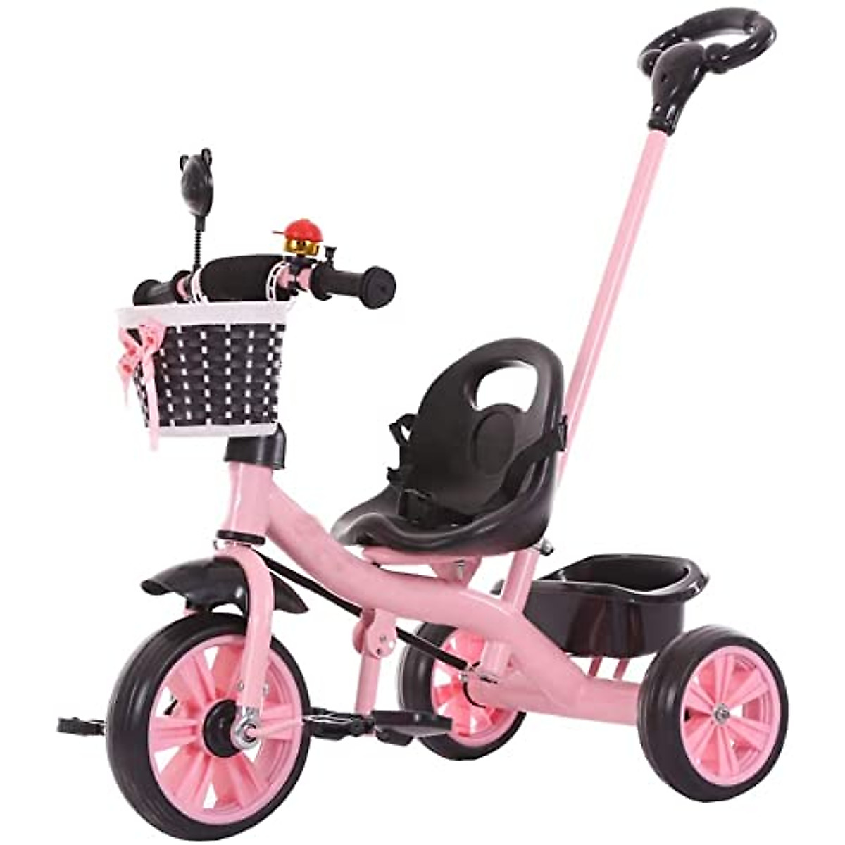 Stroller Wagon Tricycle Trike Kids' Trikes Pedal Cars Children's Tricycle with Removable Parents Push Handle Retractable Footrest Pedal Boys Girls Kids Bike Toddler Scooters Pushchairs with Adjustable