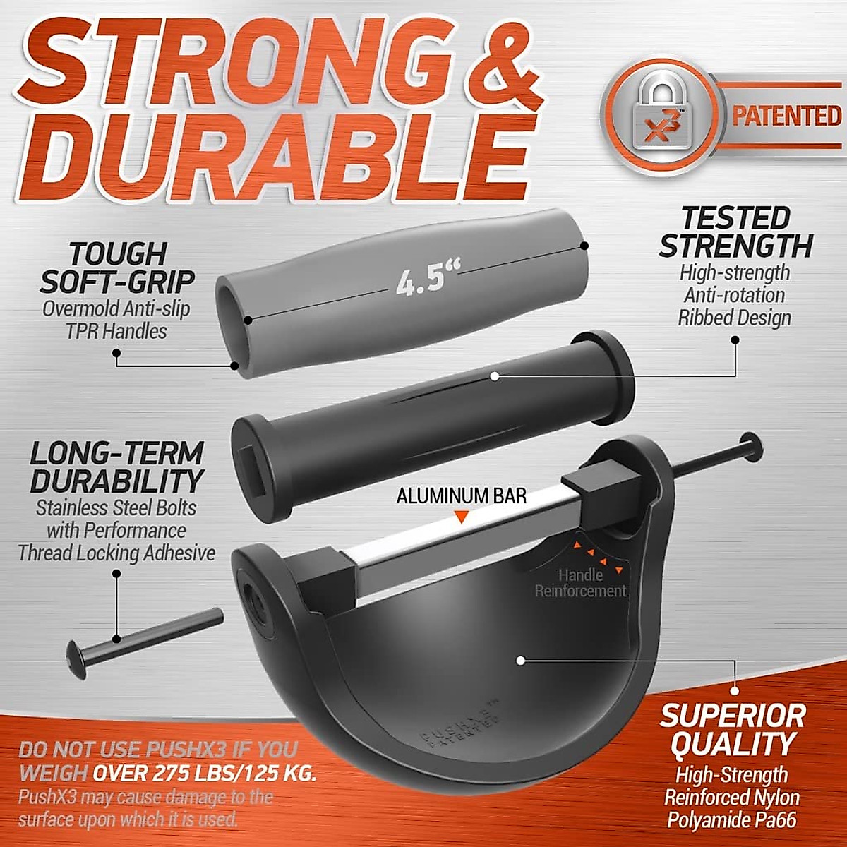 PushX3, Workout Equipment, Fitness Equipment, Pushup Handles, Push Up Bars, Exercise Equipment, Work From Home Fitness, Abs Workout Equipment, Gym Accessories, Home Gym, Grip Strength Trainer