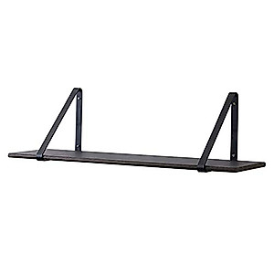 Tyoo Floating Shelf Triangular Modern Black Bracket Wall-Mounted Shelf Suitable for Home Decoration Living Room Bathroom, Bedroom Kitchen