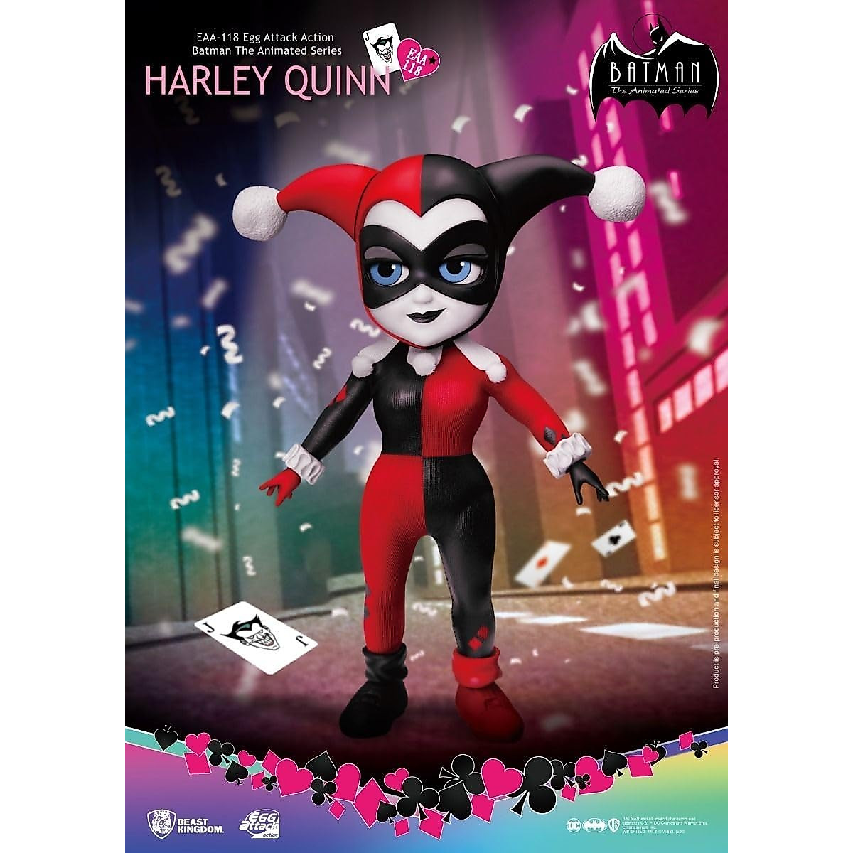 Beast Kingdom Batman The Animated Series: Harley Quinn EAA-118 Egg Attack Action Figure, Multicolor