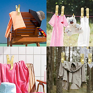 Biiange Towel Clips for Chairs, Towel Holders, Aluminium Alloy Beach Towel Clips, Quilt Clothes Pegs Clipor Beach Chair, Bask Drying Quilt (Gold)