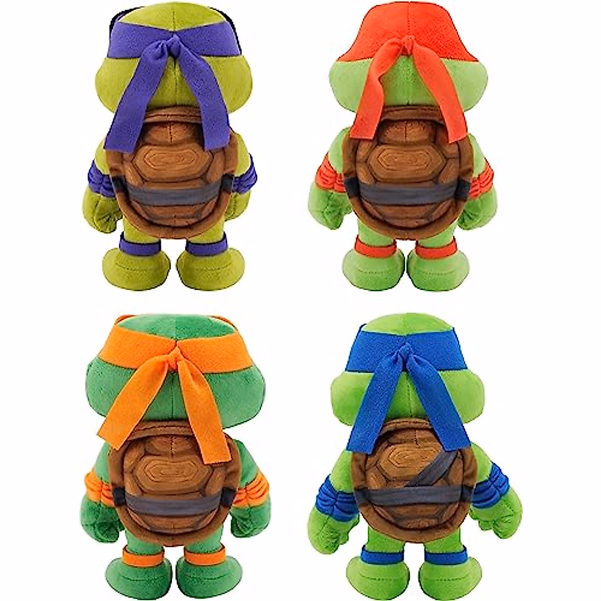 Teenage Mutant Ninja Turtles: Mutant Mayhem Plush Toys 4 Pack of 8 Inch Leonardo, Michelangelo, Raphael and Donatello, TMNT Movie