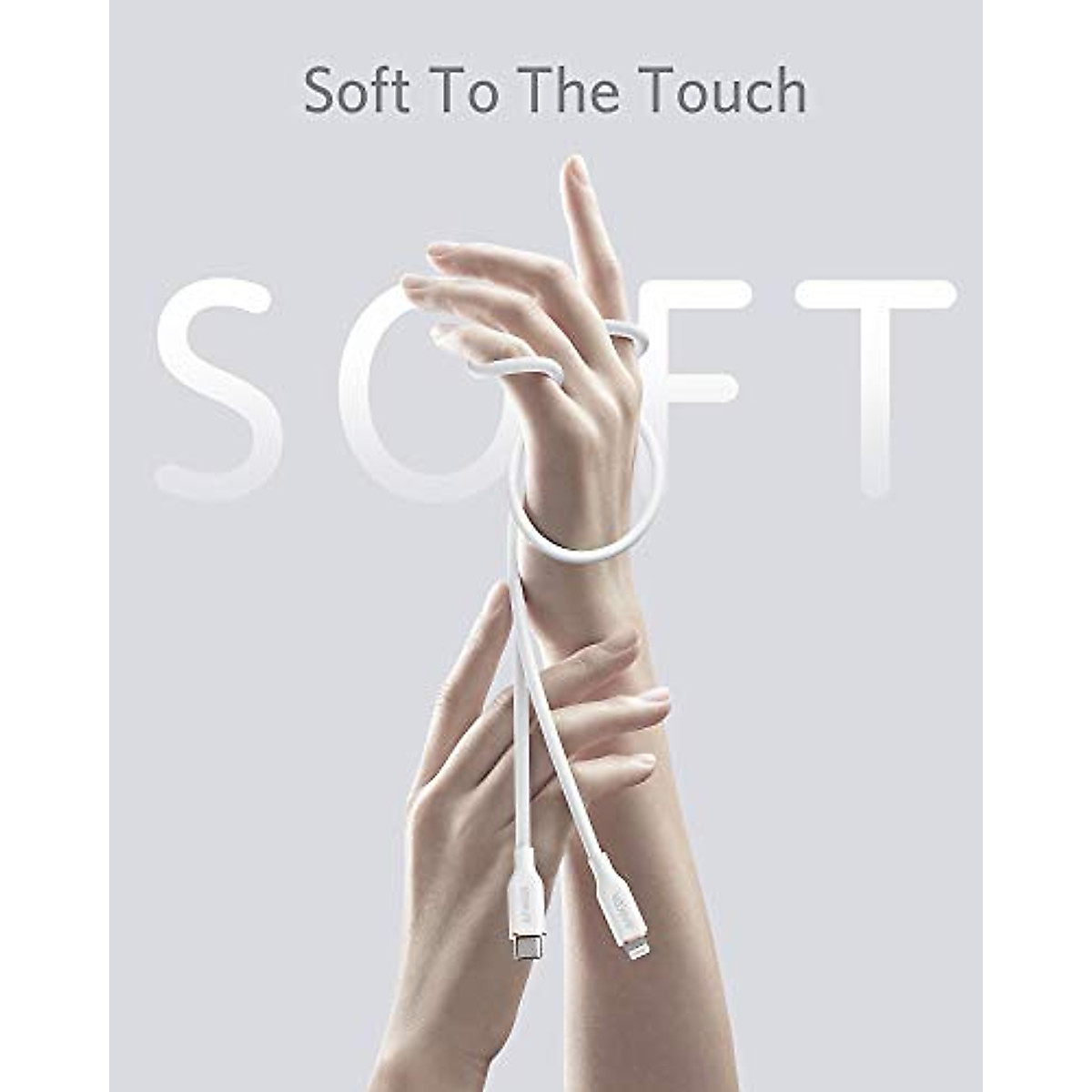 Anker USB-C to Lightning Cable, 641 Silicone Cable (Cloud White, 6ft) USB C Charger 40W, 521 Charger (Nano Pro) iPhone 13 13 Pro 12 Pro Max 12 11 X XS XR 8 Plus, AirPods Pro and More