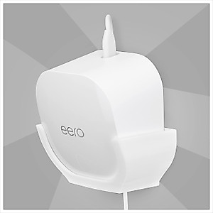 Screwless Wall Mount for Eero 6 Mesh WiFi Holder, Custom Design (NOT Compatible with Eero Pro 6 / Beacon), Strong VHB Adhesive, No Tools, No Mess, White by Brainwavz