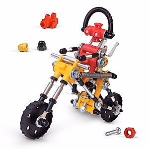 The Off Bits Motorbike Stem Building Toys, RiderBit Educational Build Your Own Robot Toy for Kids 8+ Year Old Boys and Girls, Stem Toys Engineering Kit, Vehicle Construction Toys Steam Gift