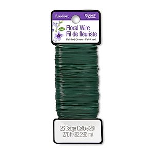 FloraCraft 26 Gauge Floral Wire 270 Feet Green