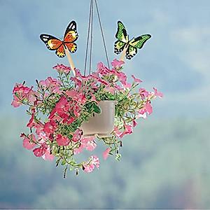 Vcekract 8 Pcs Butterfly Diamond Art, Diamond Painting Kits for Garden Decor, Butterfly Stakes Diamond Art Kits, Butterfly Diamond Art Club, Butterflies for Crafts