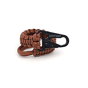 Dango EDC Tether - Cobra Weave 550 Paracord - 6 Inch Woven, 10 Feet Unraveled (Brown)