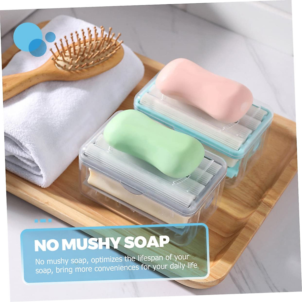 Cabilock 5pcs Soap Box Travel Soap Holder Soap Dishes for Bar Soap Travel Laundry Soap Travel Bar Soap Case Soap Dish Holder Soap Tray Soap Dish for Shower Bag Container Portable Plastic