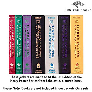 Juniper Books Harry Potter House Mashup DUST Jackets ONLY | Custom Book Covers for Your 7-Volume Hardcover American Harry Potter Book Set published by Scholastic | J.K. Rowling | Books NOT Included