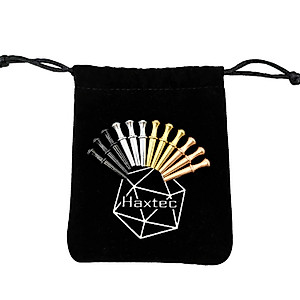 Haxtec Metal Cribbage Pegs in Four Fit 1/8 Holes with Drawstring Storage Pouch